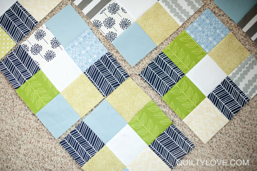 Simple Nine Patch quilt - Quilty Love