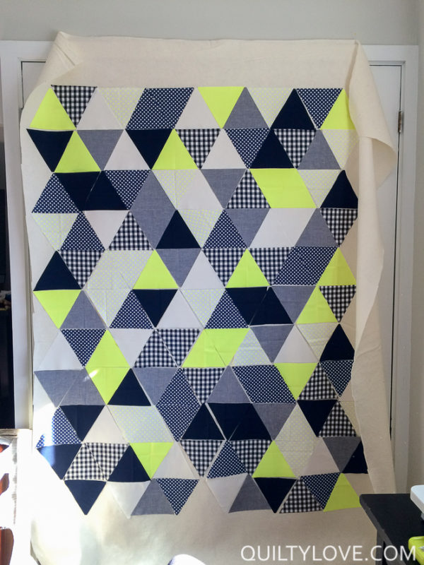 Neon Triangle Quilt - Quilty Love