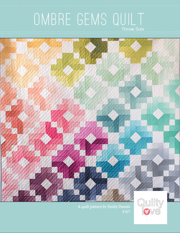 Ombre Gems Quilt - The Cotton and Steel Pigments one - Quilty Love