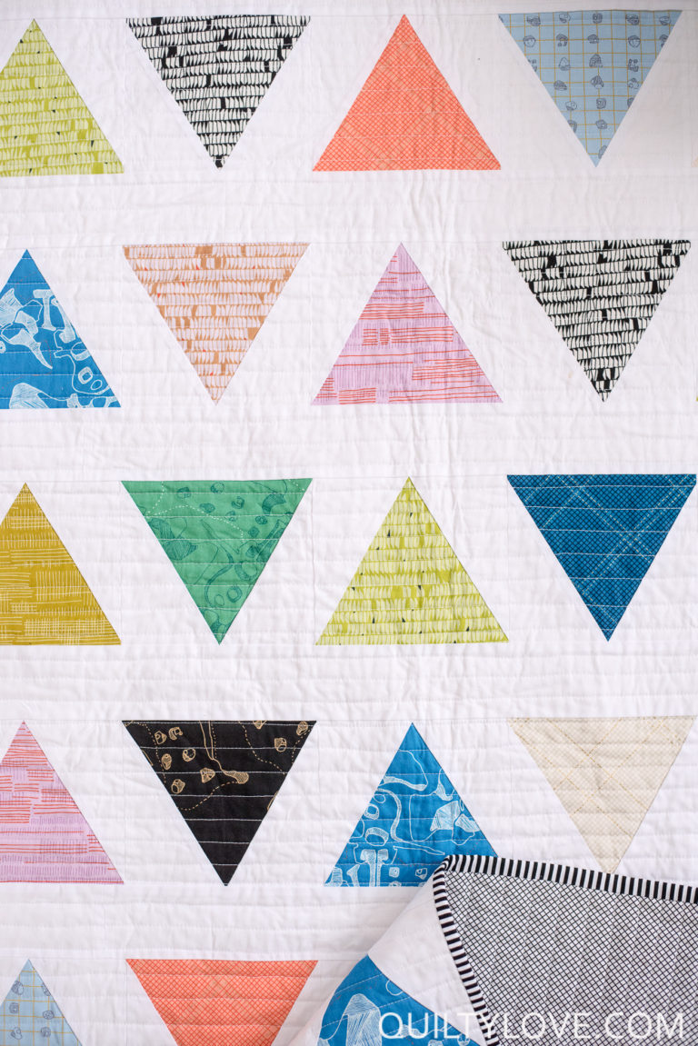 Introducing the TRIANGLE POP quilt pattern - Quilty Love