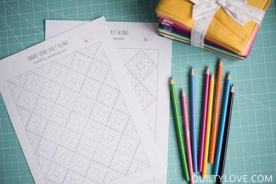 Ombre Gems Quilt Along - WEEK 1 - Quilty Love