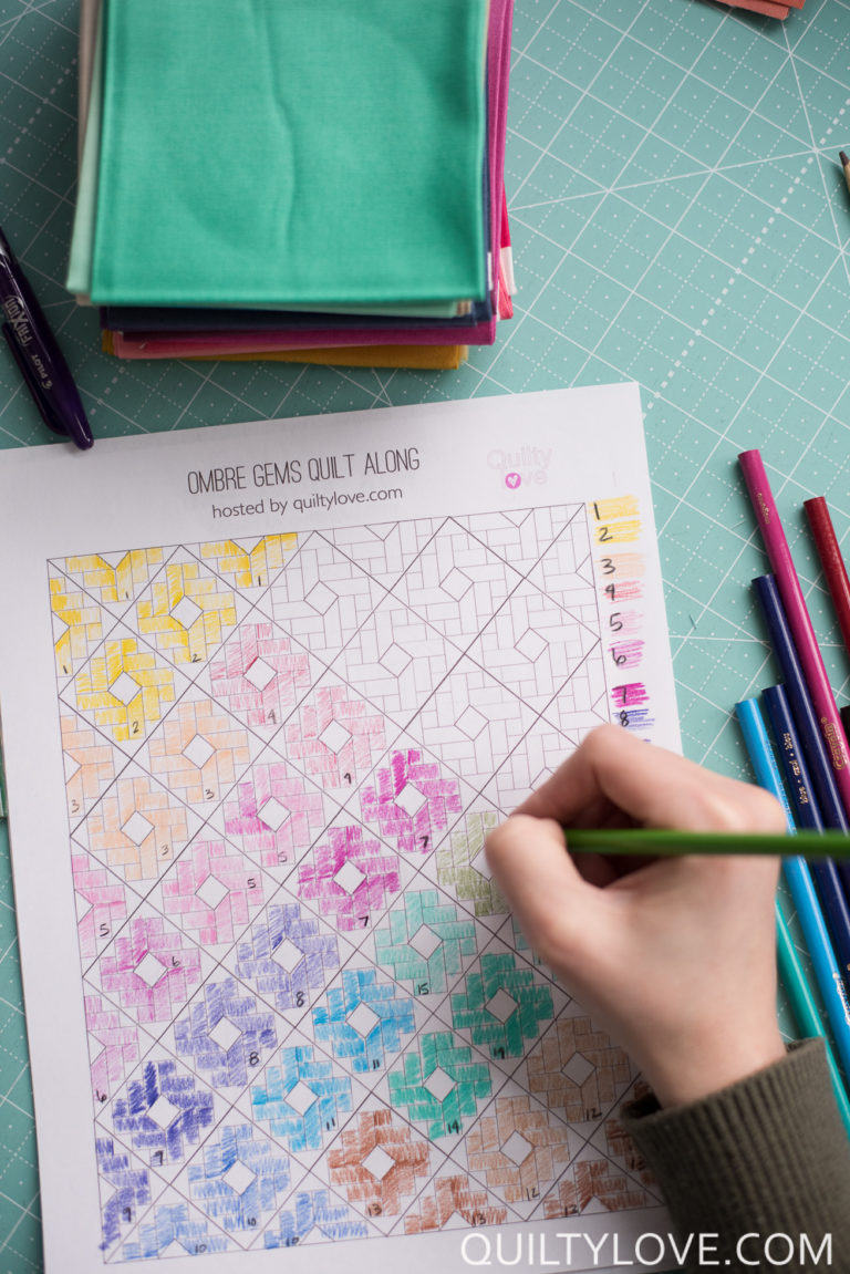 Ombre Gems Quilt Along - WEEK 1 - Quilty Love