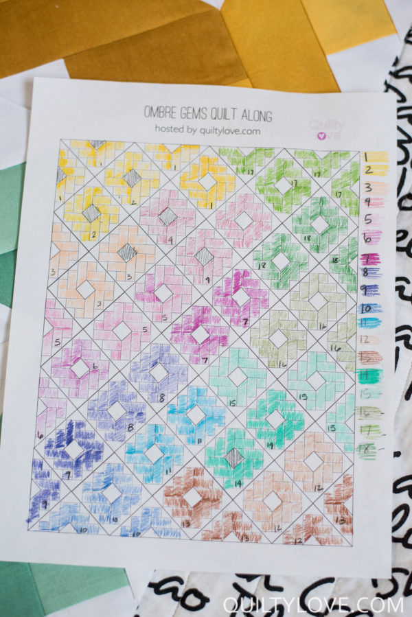 Ombre Gems Quilt Along - Week 3 - Quilty Love