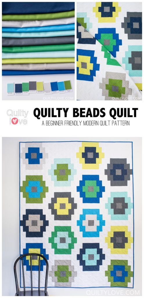 Quilty Beads Quilt- The Modern Solids quilt - Quilty Love