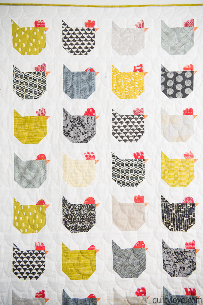 The Chicken Quilt - link to free tutorial - Quilty Love