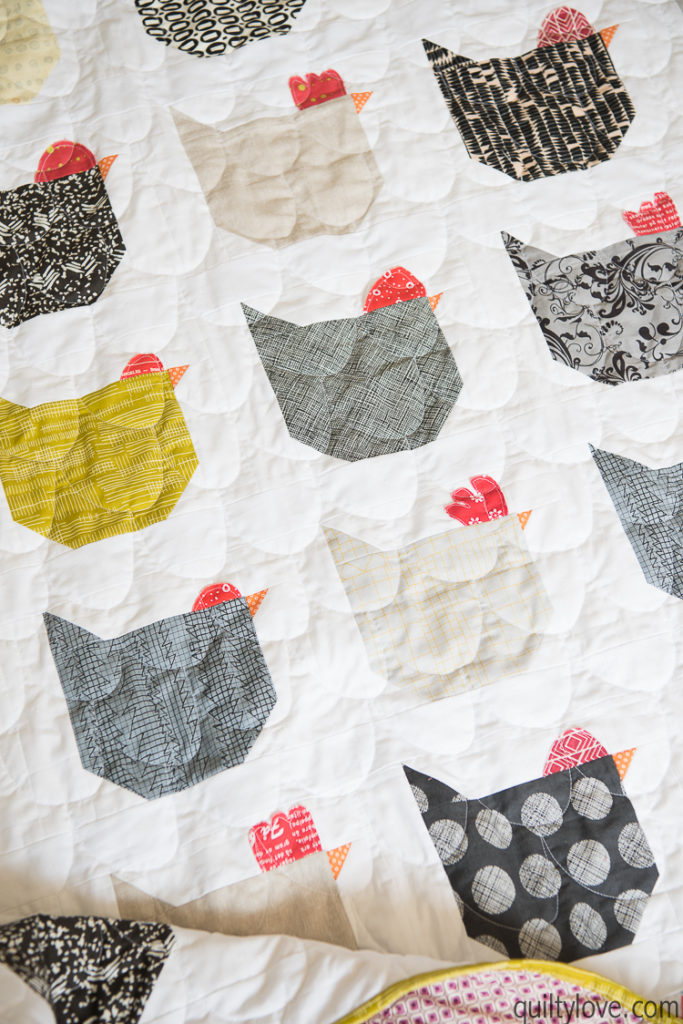 The Chicken Quilt - link to free tutorial - Quilty Love