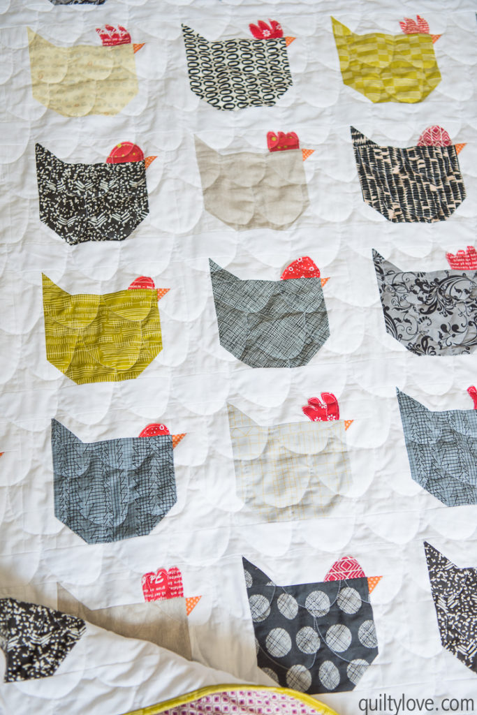 The Chicken Quilt - link to free tutorial - Quilty Love