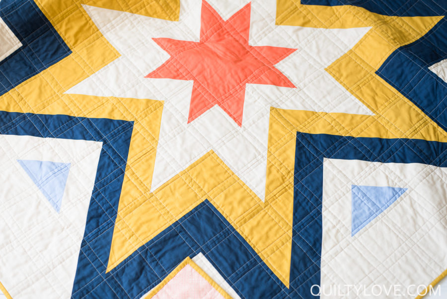 Expanding Stars Quilt Pattern - The Kona solids one - Quilty Love