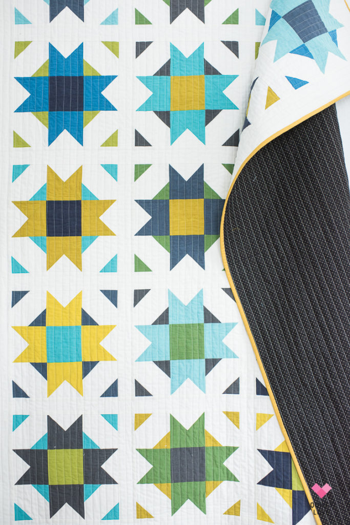 Compass Star Quilt Pattern _ A modern star quilt - Quilty Love