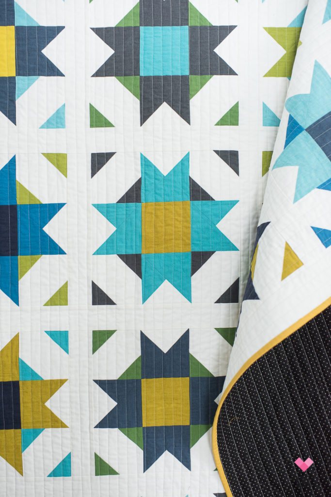 Compass Star Quilt Pattern _ A modern star quilt - Quilty Love