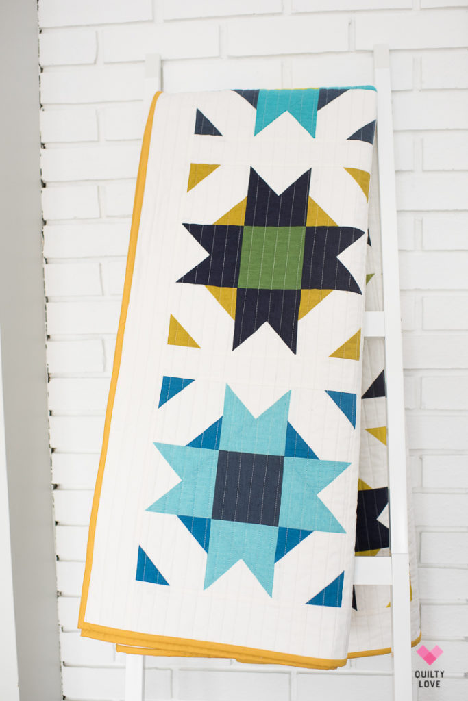 Compass Star Quilt Pattern _ A modern star quilt - Quilty Love