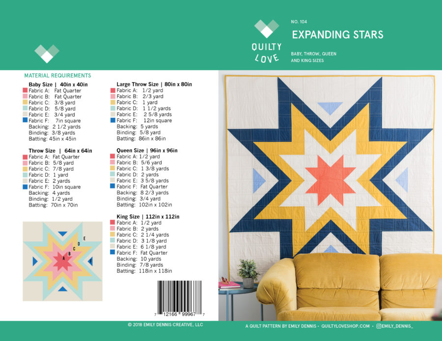 Expanding Stars Quilt Along - Quilty Love