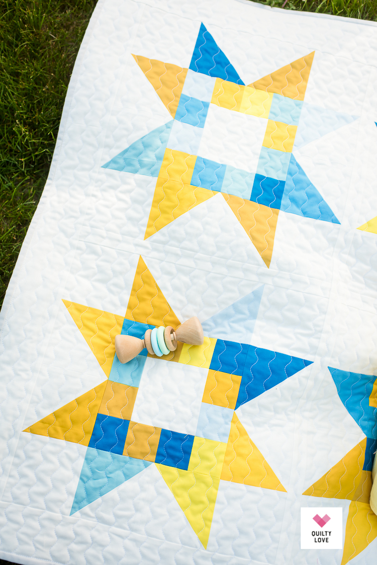 Quilty Stars Quilt - The solid baby ones - Quilty Love