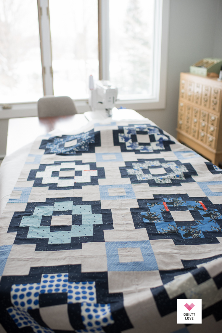 City Tiles Quilt- The indigo one - Quilty Love