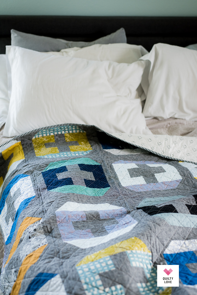 Plus Side Quilt - Easy Beginner Modern Plus Quilt Pattern - Quilty Love