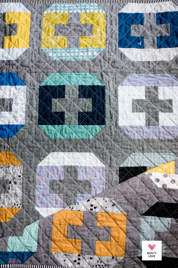 Plus Side Quilt - Easy Beginner Modern Plus Quilt Pattern - Quilty Love