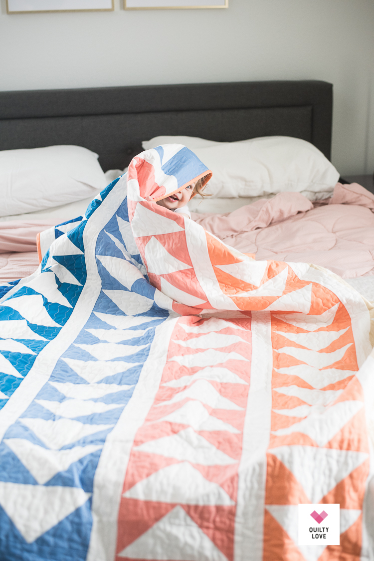 Flying - A solids flying geese quilt - Quilty Love