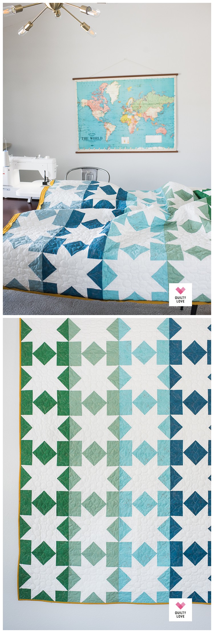 Star Fall Quilt - The Ruby Star Society Speckled one - Quilty Love