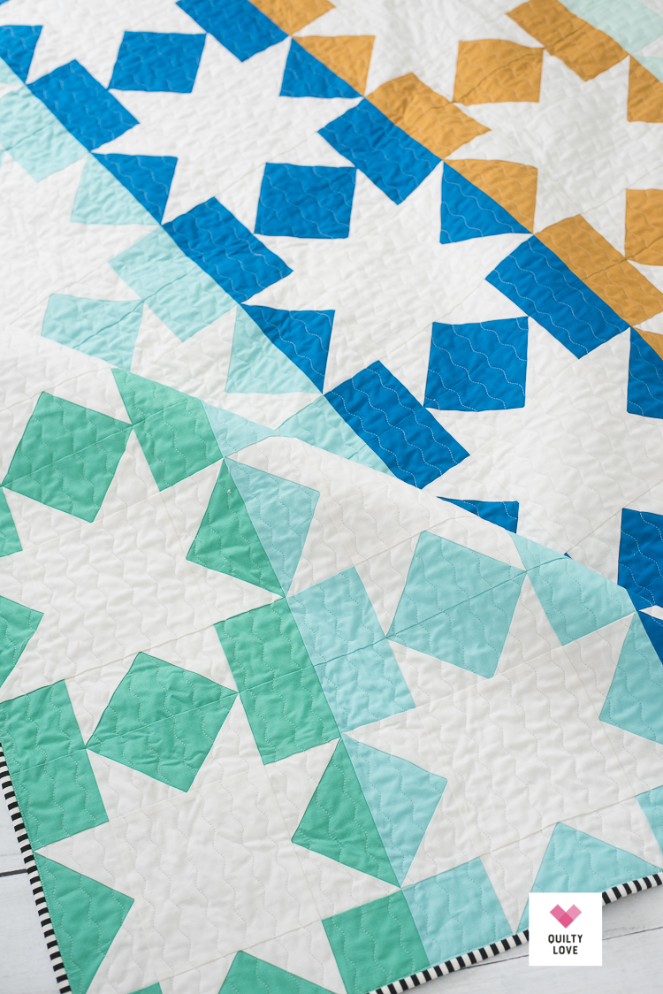 Star Fall Quilt - A simple star quilt pattern - Quilty Love