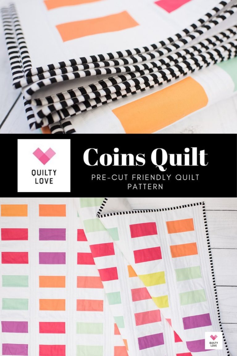 Coin Quilt Pattern _ The Kona Cotton Solids One - Quilty Love