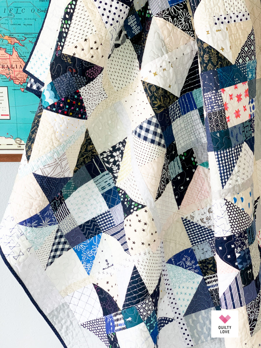 Quilty Stars Quilt - the happy scrappy one - Quilty Love