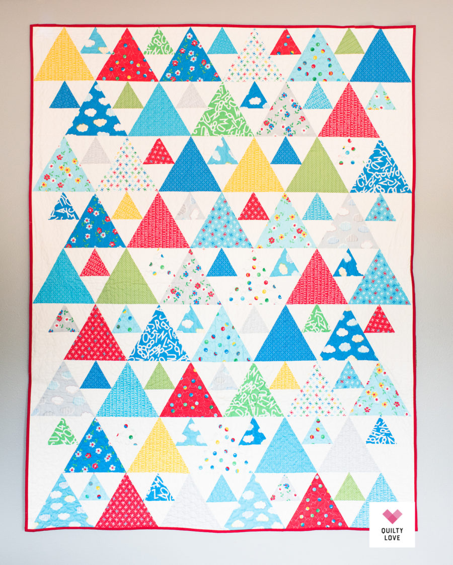 Bounce Triangle Peaks quilt - Quilty Love