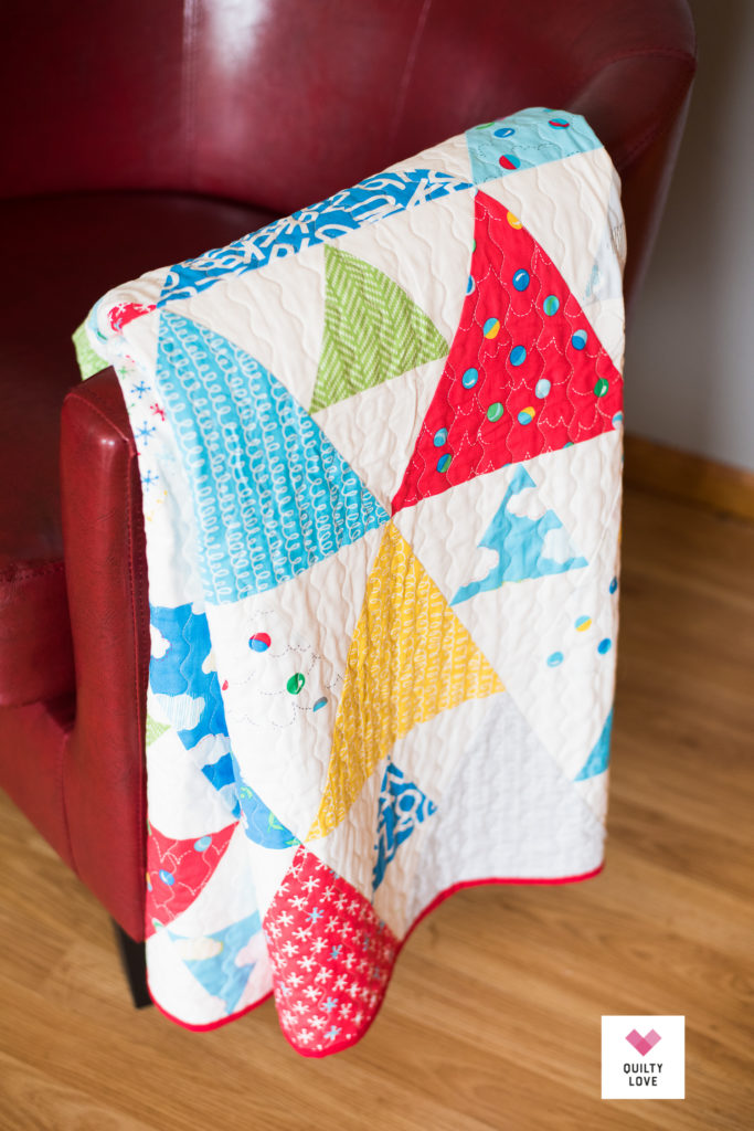 Bounce Triangle Peaks quilt - Quilty Love