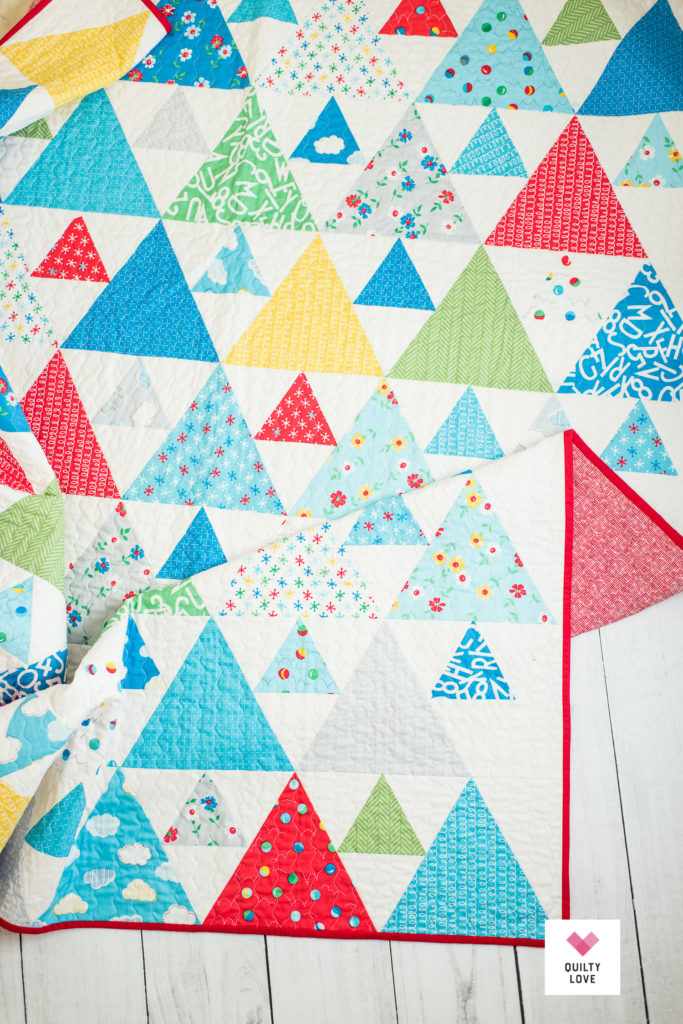 Bounce Triangle Peaks quilt - Quilty Love