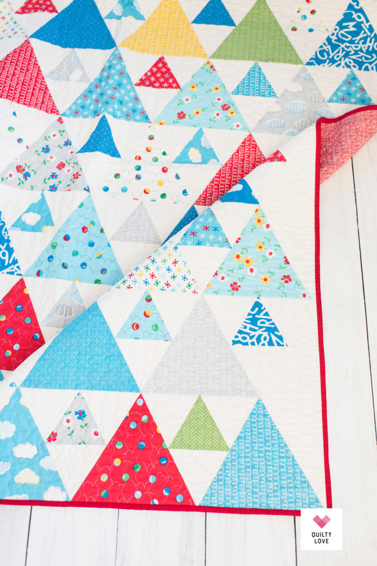 Bounce Triangle Peaks quilt - Quilty Love