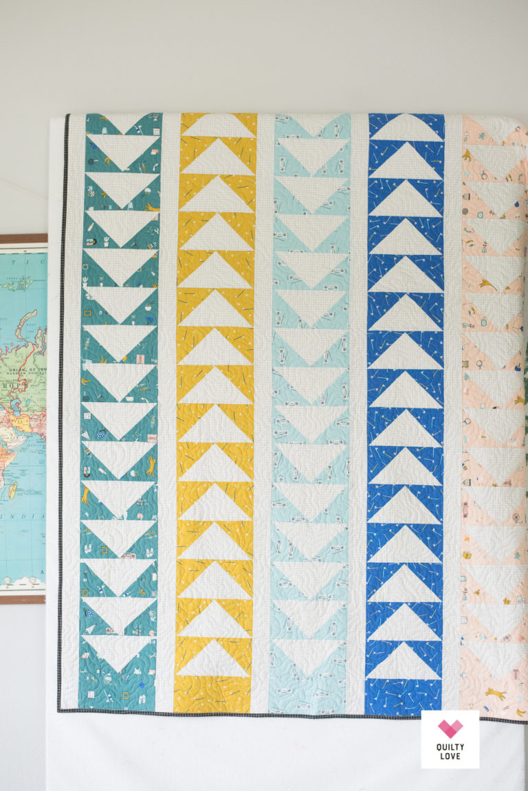 Flying quilt - A flying geese quilt pattern - Quilty Love