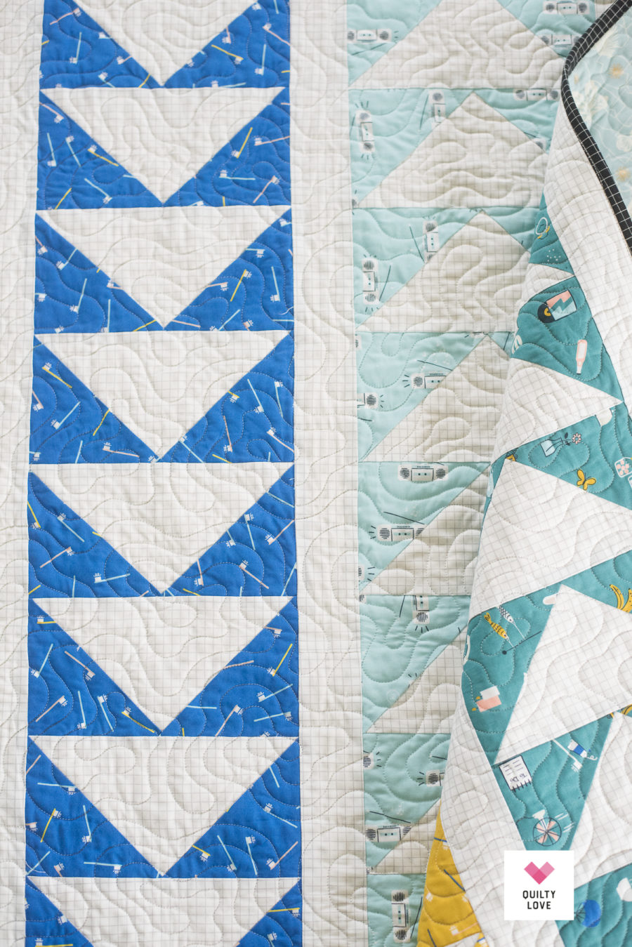 Flying quilt - A flying geese quilt pattern - Quilty Love