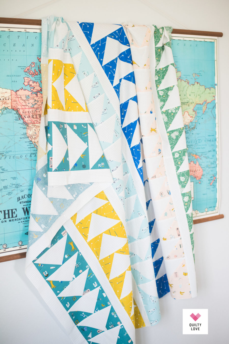 Flying quilt - A flying geese quilt pattern - Quilty Love