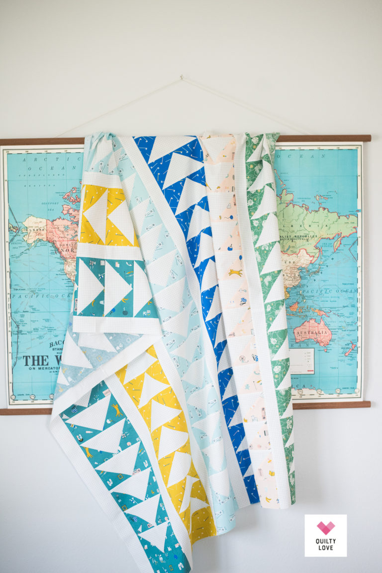 Flying quilt - A flying geese quilt pattern - Quilty Love