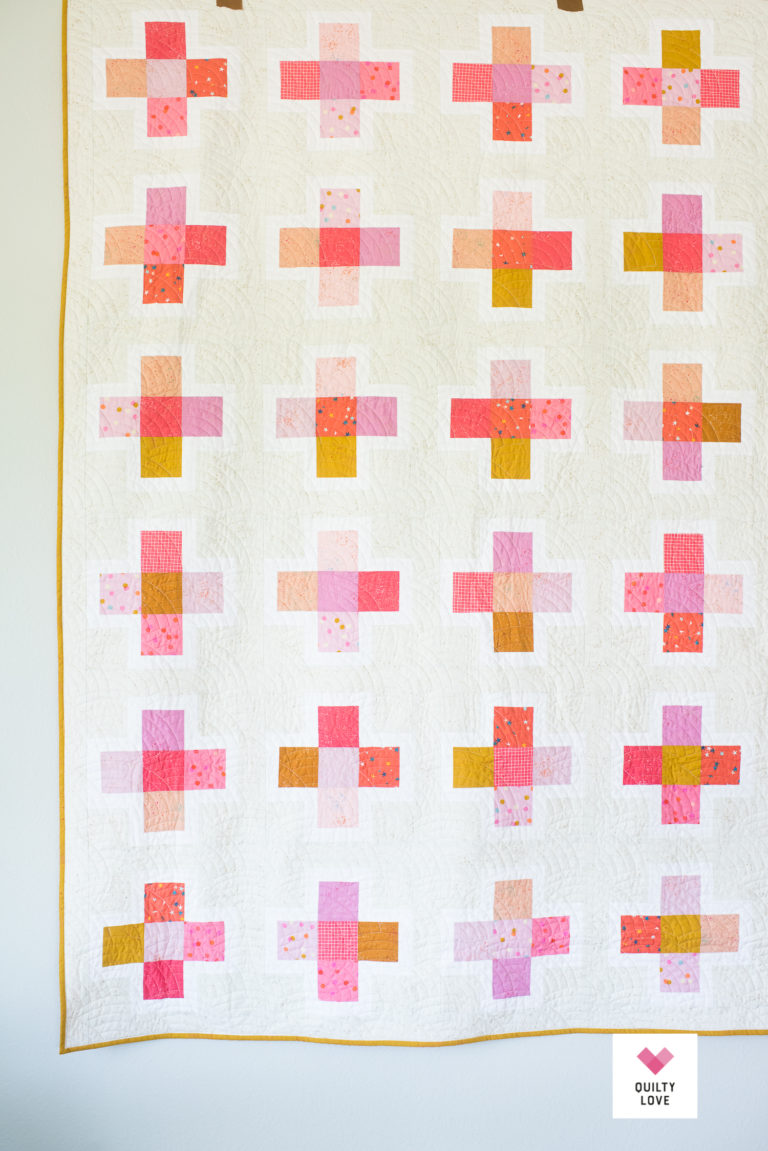 Plus Squared quilt - The scrappy Ruby Star Society one - Quilty Love