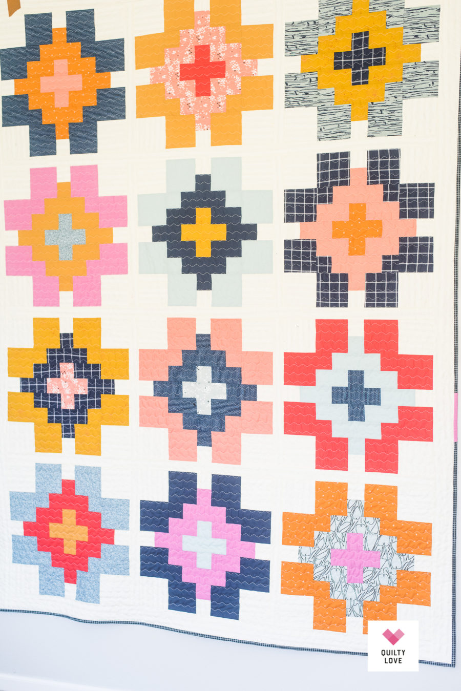 Glowing Quilt - A new fat quarter friendly quilt pattern - Quilty Love