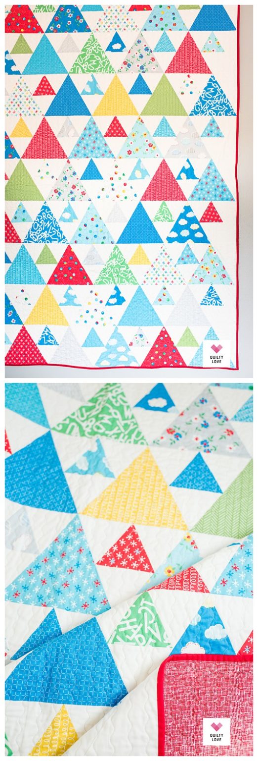 Bounce Triangle Peaks quilt - Quilty Love