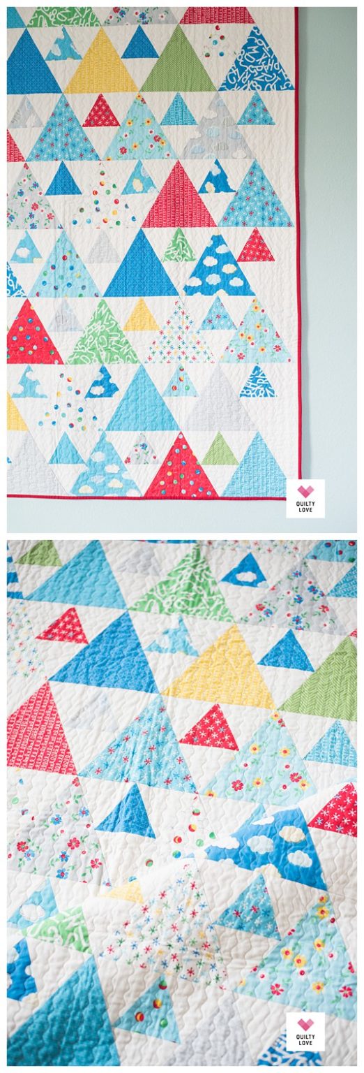 Bounce Triangle Peaks quilt - Quilty Love