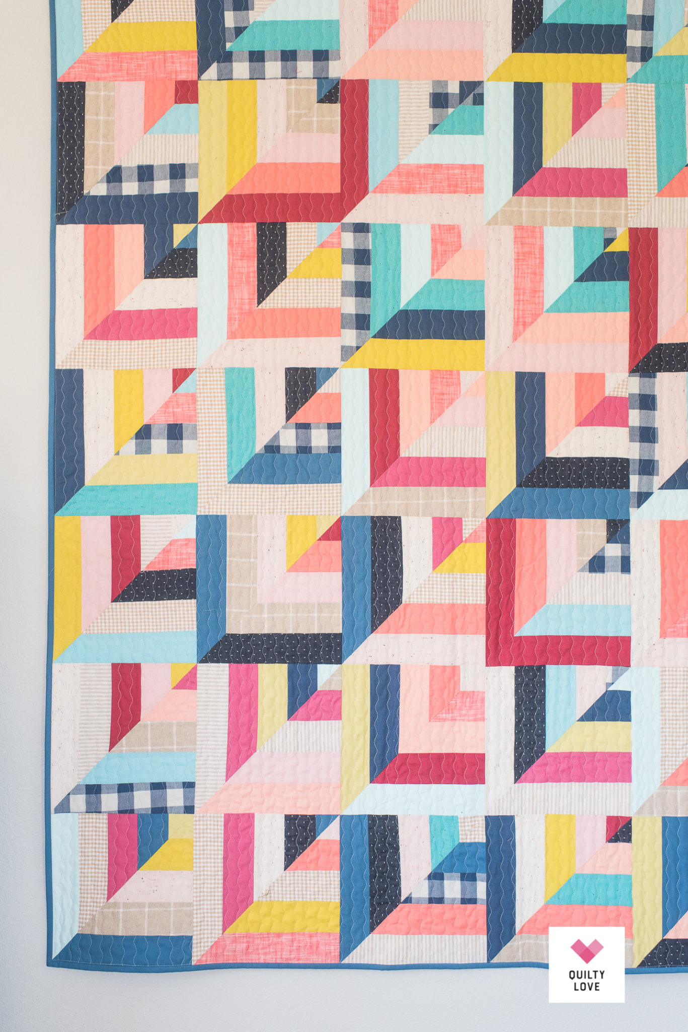 Lucky Log Cabins Quilt - Stash buster quilt pattern - Quilty Love