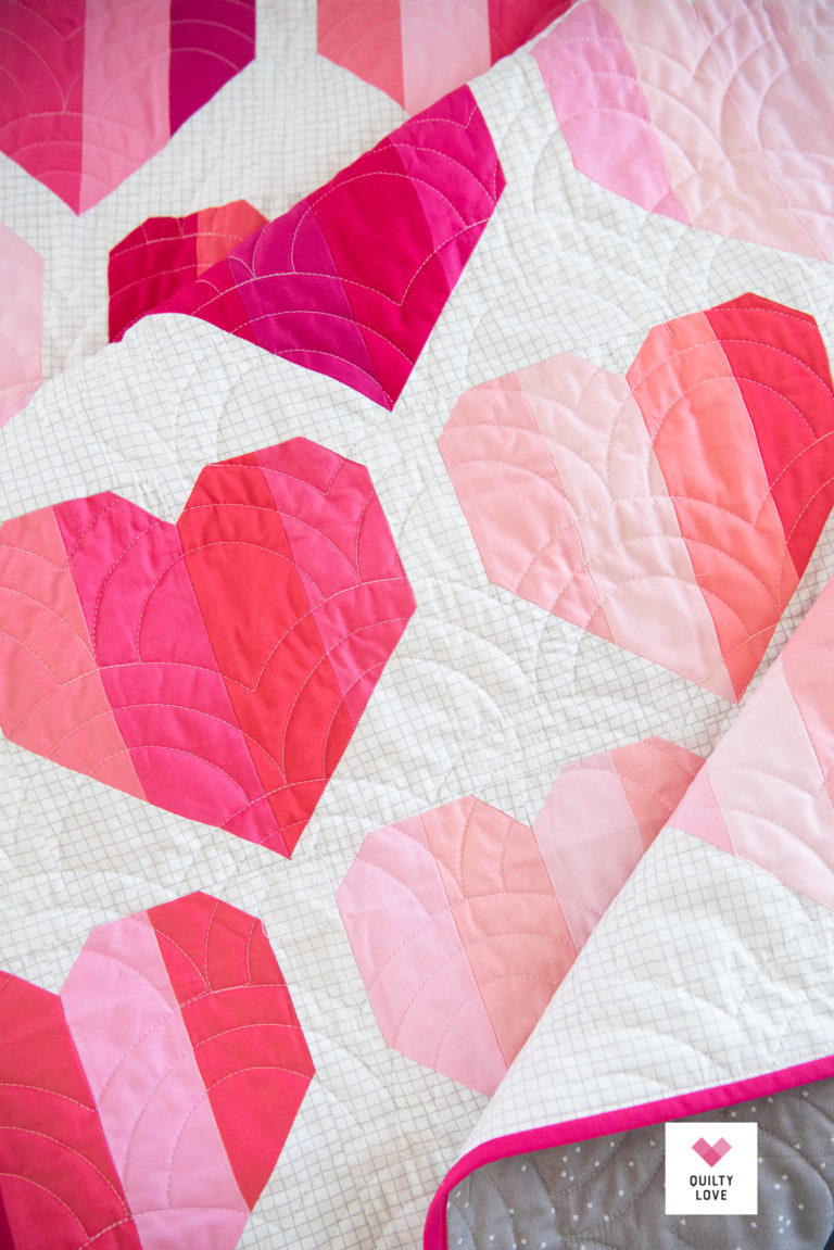 Infinite Hearts Quilt Pattern - A scrappy happy heart quilt - Quilty Love