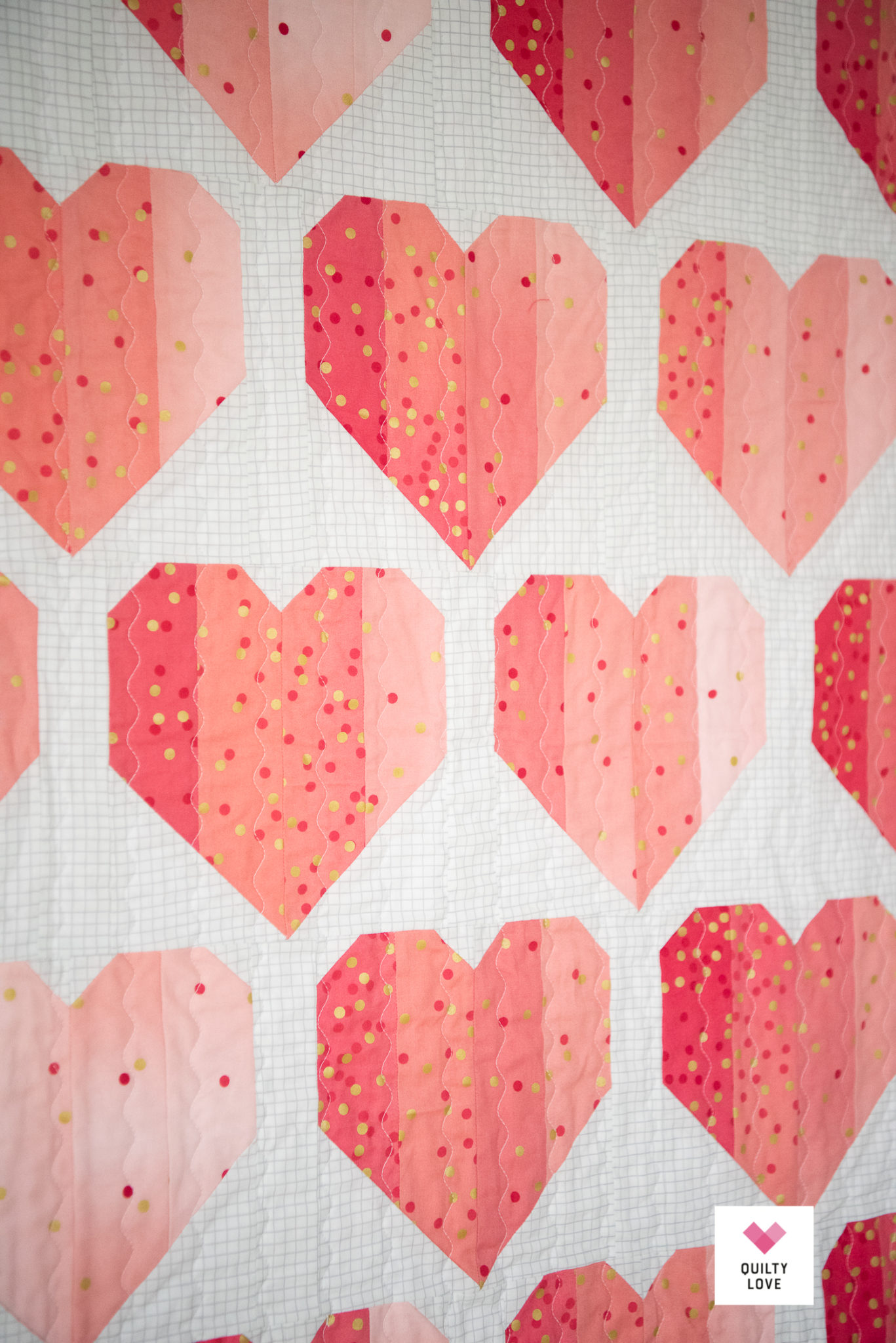 The Ombre Infinite Hearts Baby Quilt - Quilty Love