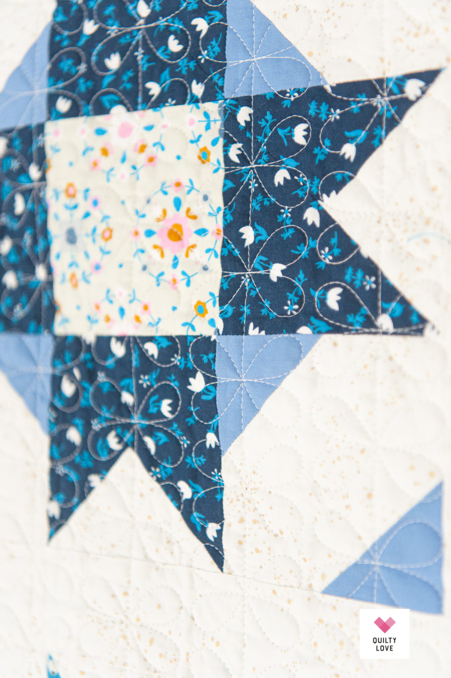 Compass Star Baby quilt - The Ruby Star Society one - Quilty Love
