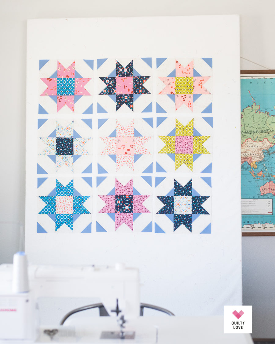 Compass Star Baby quilt - The Ruby Star Society one - Quilty Love