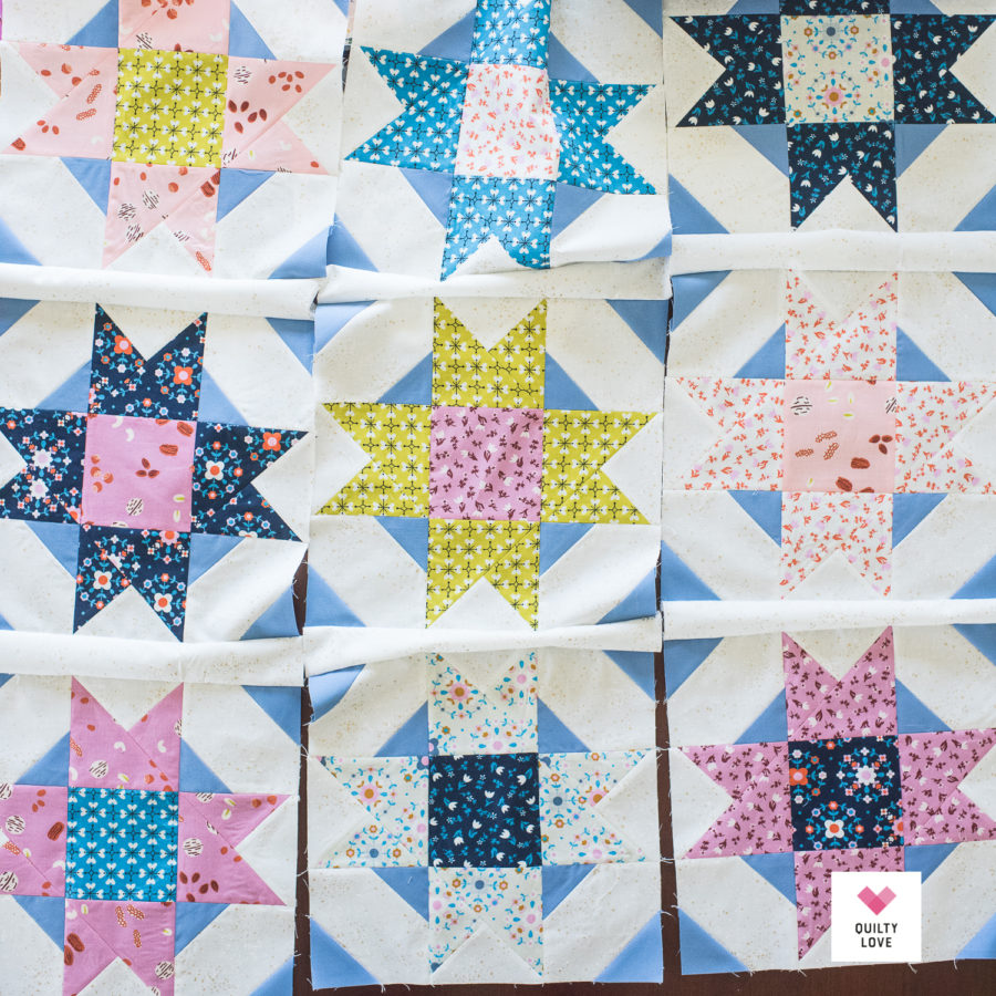 Compass Star Baby quilt - The Ruby Star Society one - Quilty Love