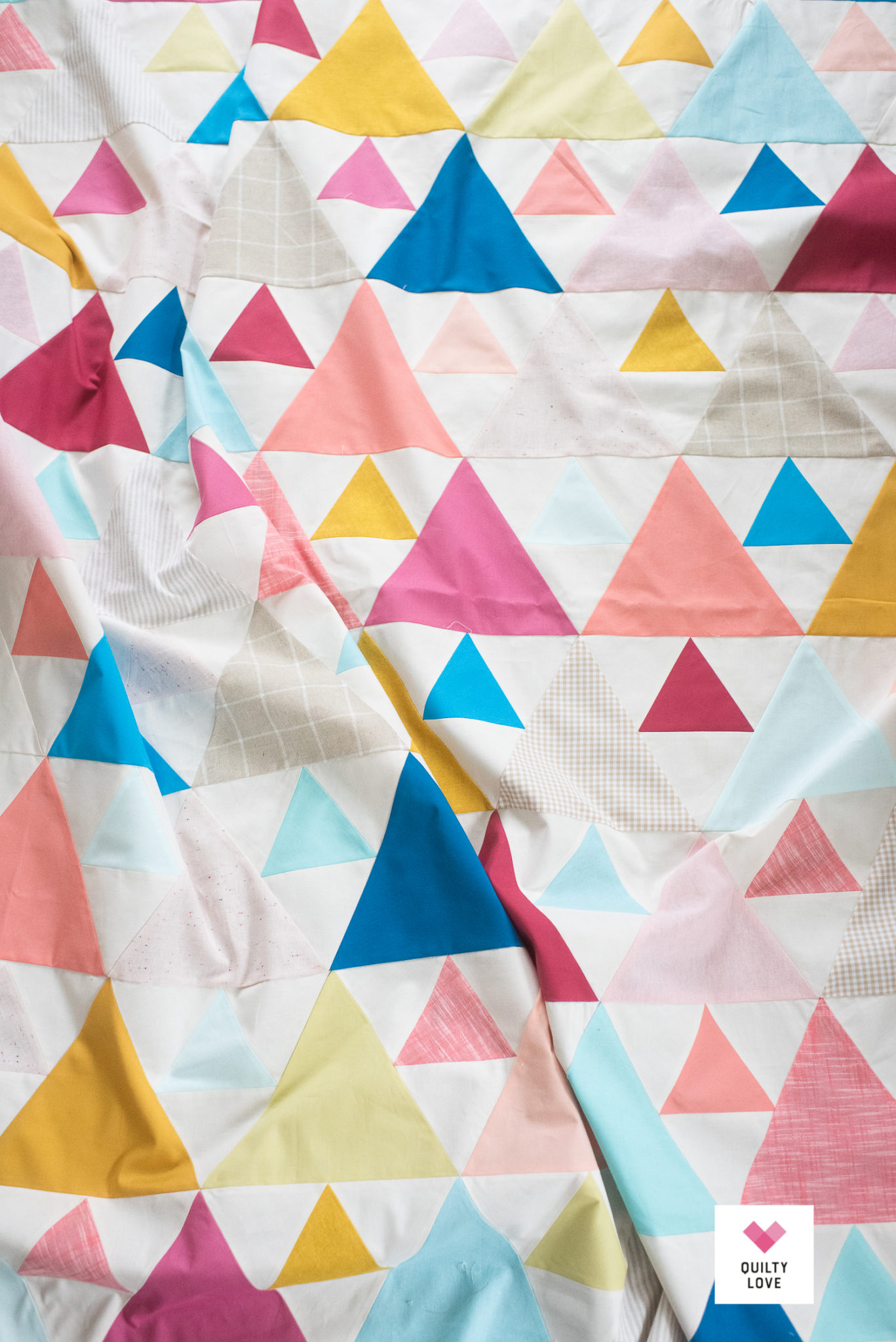 Quilty Love Palette Picks Triangle Peaks quilt - Quilty Love