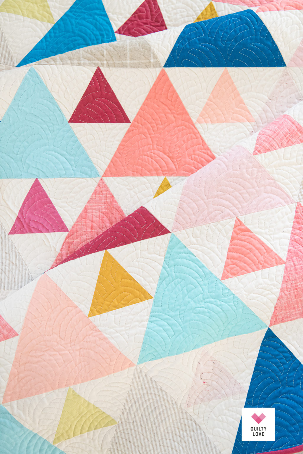Quilty Love Palette Picks Triangle Peaks quilt - Quilty Love