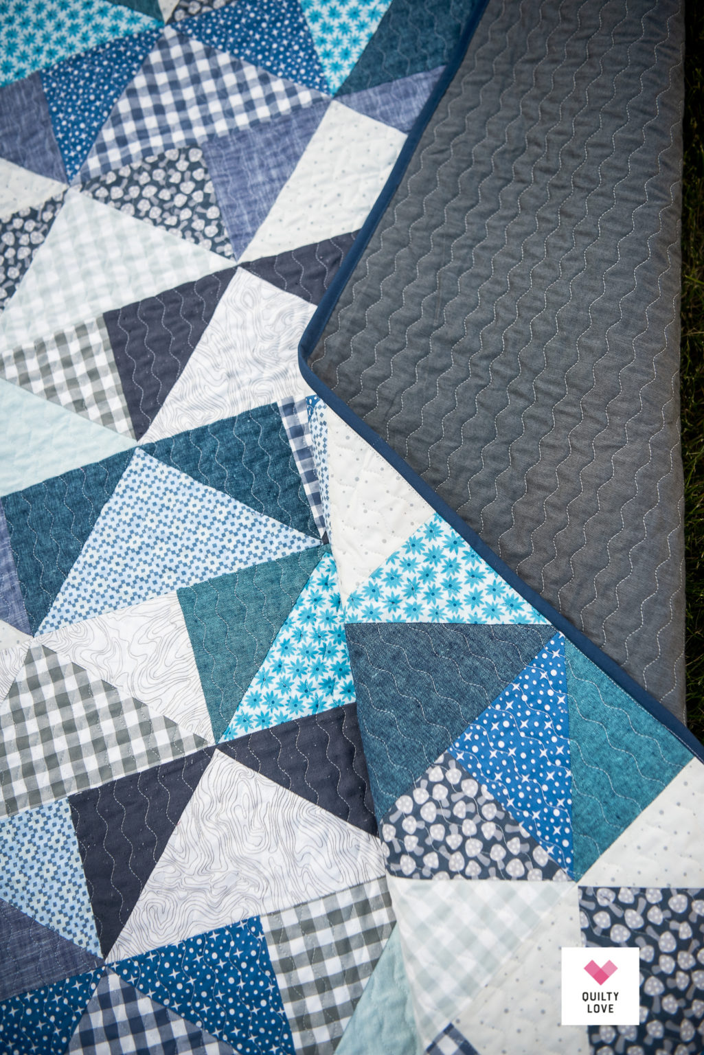 Paintbox Patchwork Flying Geese Quilt - Quilty Love