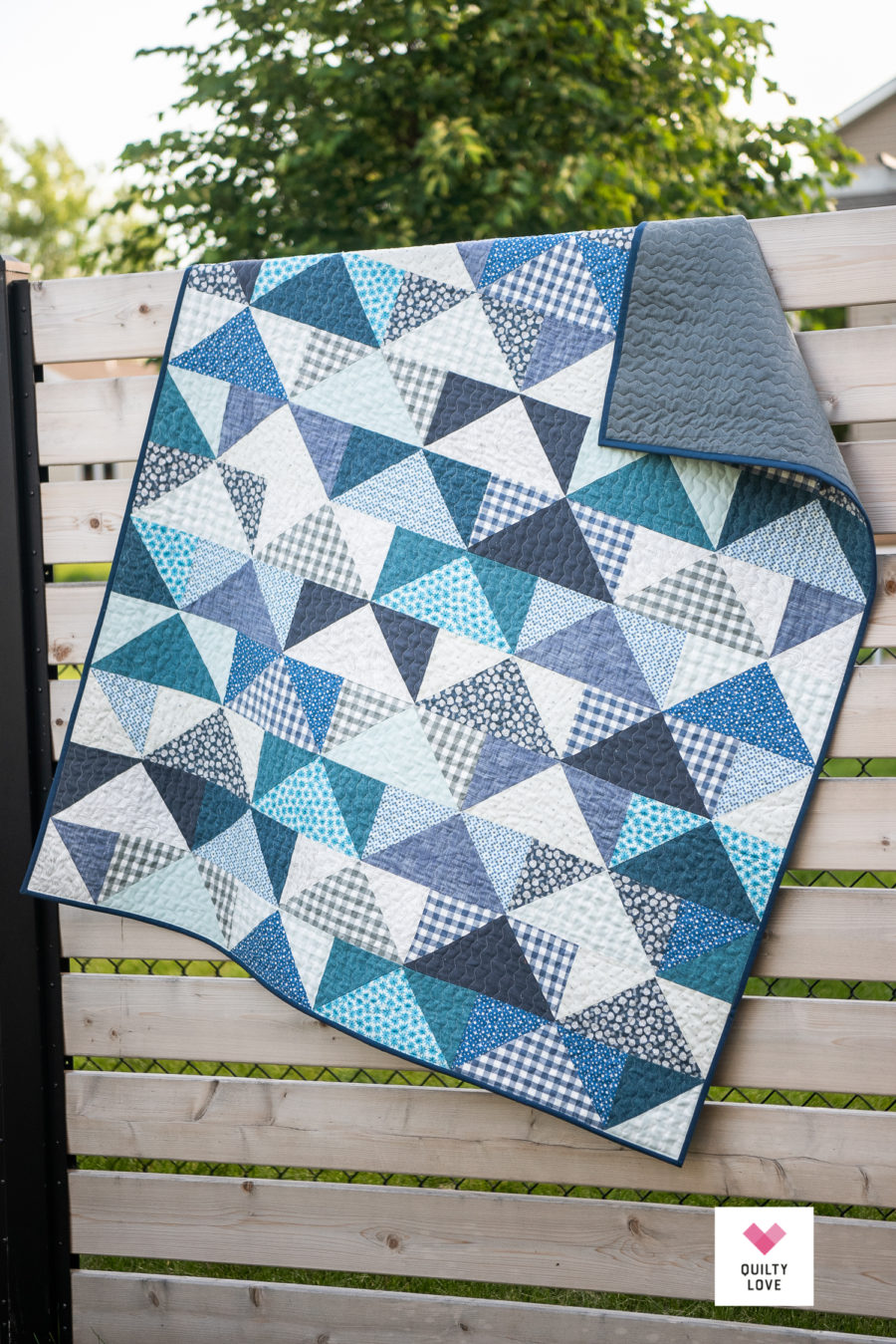 Paintbox Patchwork Flying Geese Quilt - Quilty Love