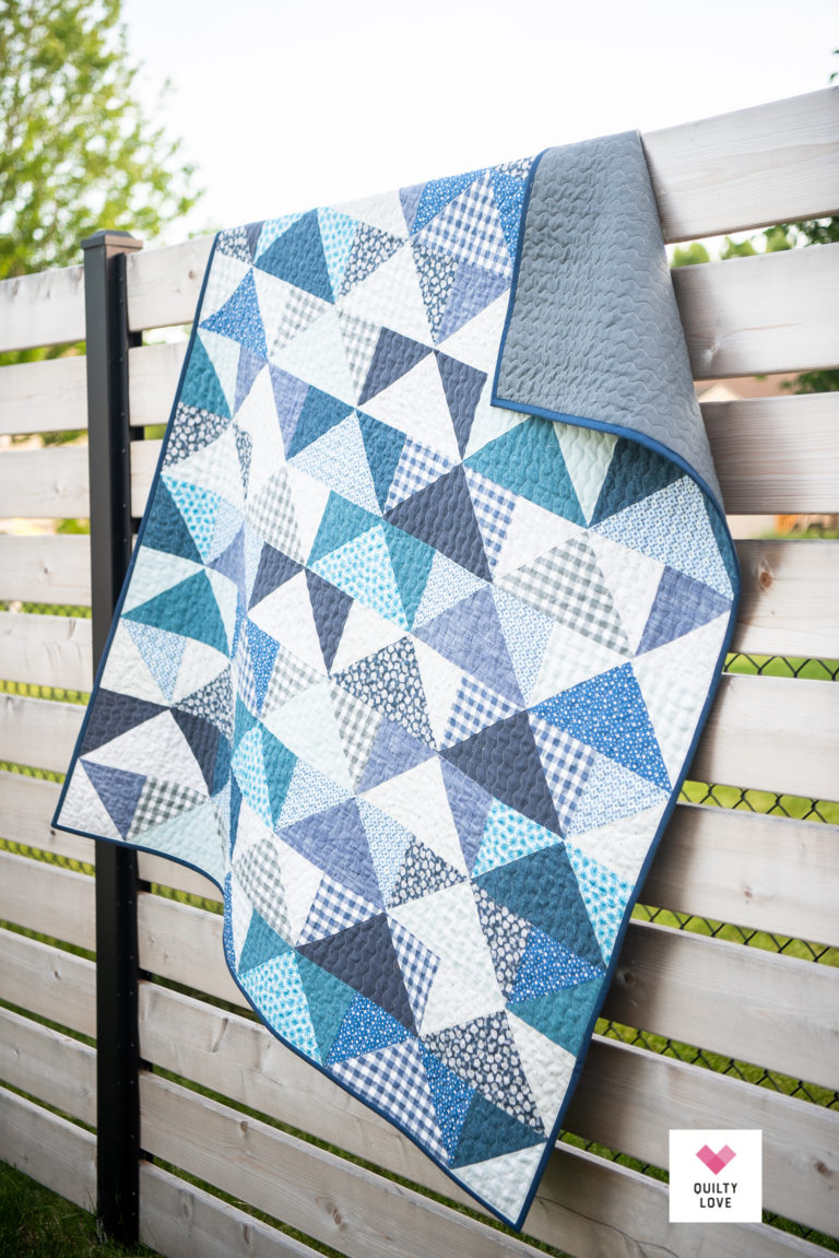 Paintbox Patchwork Flying Geese Quilt - Quilty Love