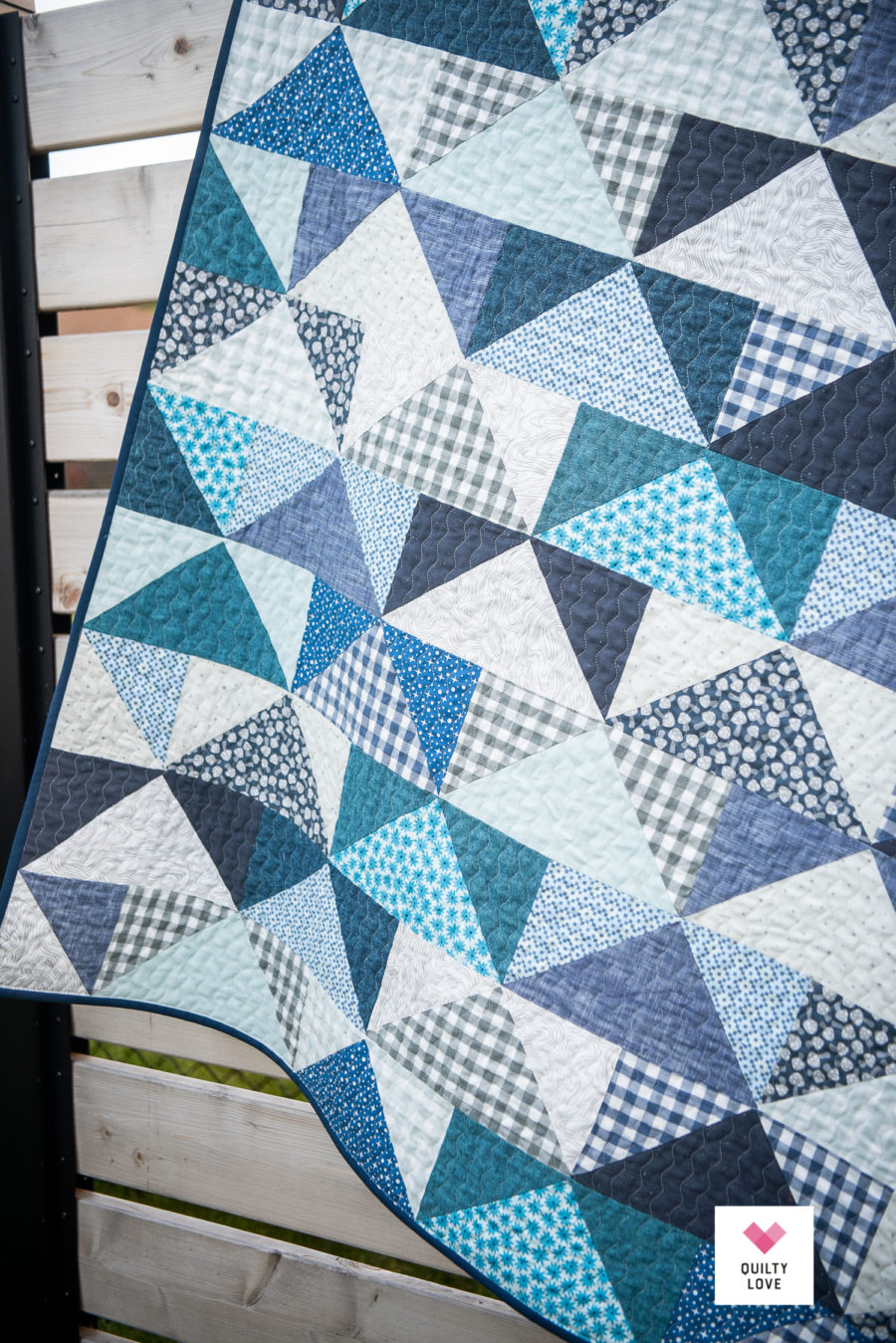 Paintbox Patchwork Flying Geese Quilt - Quilty Love