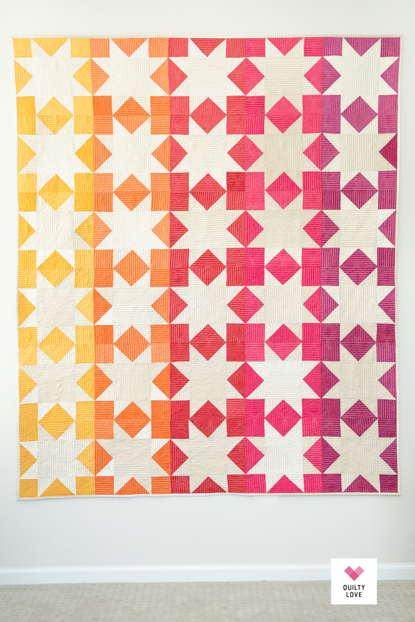 Ombre Woven Star Fall Quilt - Quilty Love